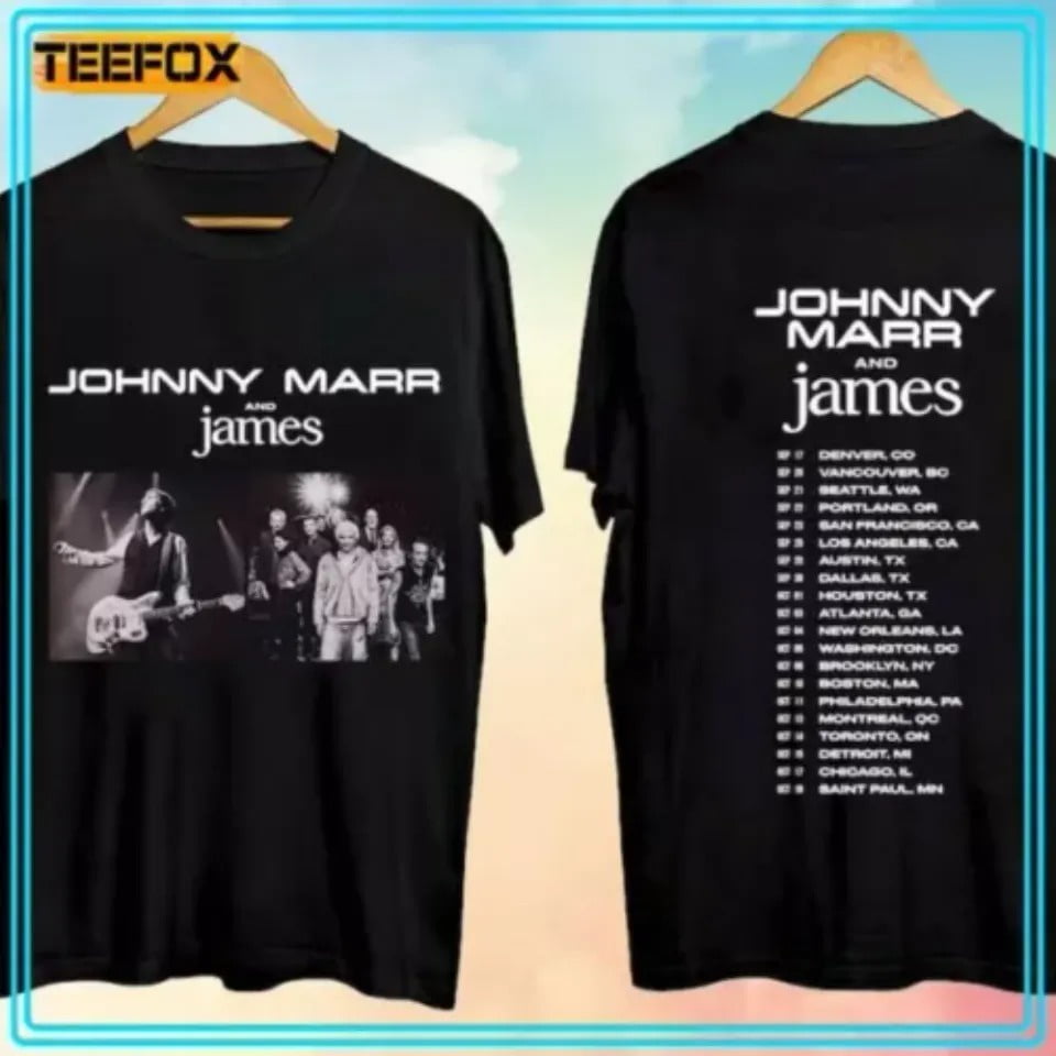 Johnny Marr and James Tour 2024 Music T-Shirt - Walmart.com