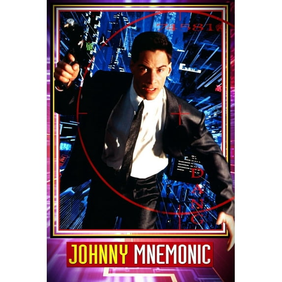 Johnny Mnemonic (1995) Poster 24x36 - Keanu Reeves Sci-Fi Cyberpunk ...