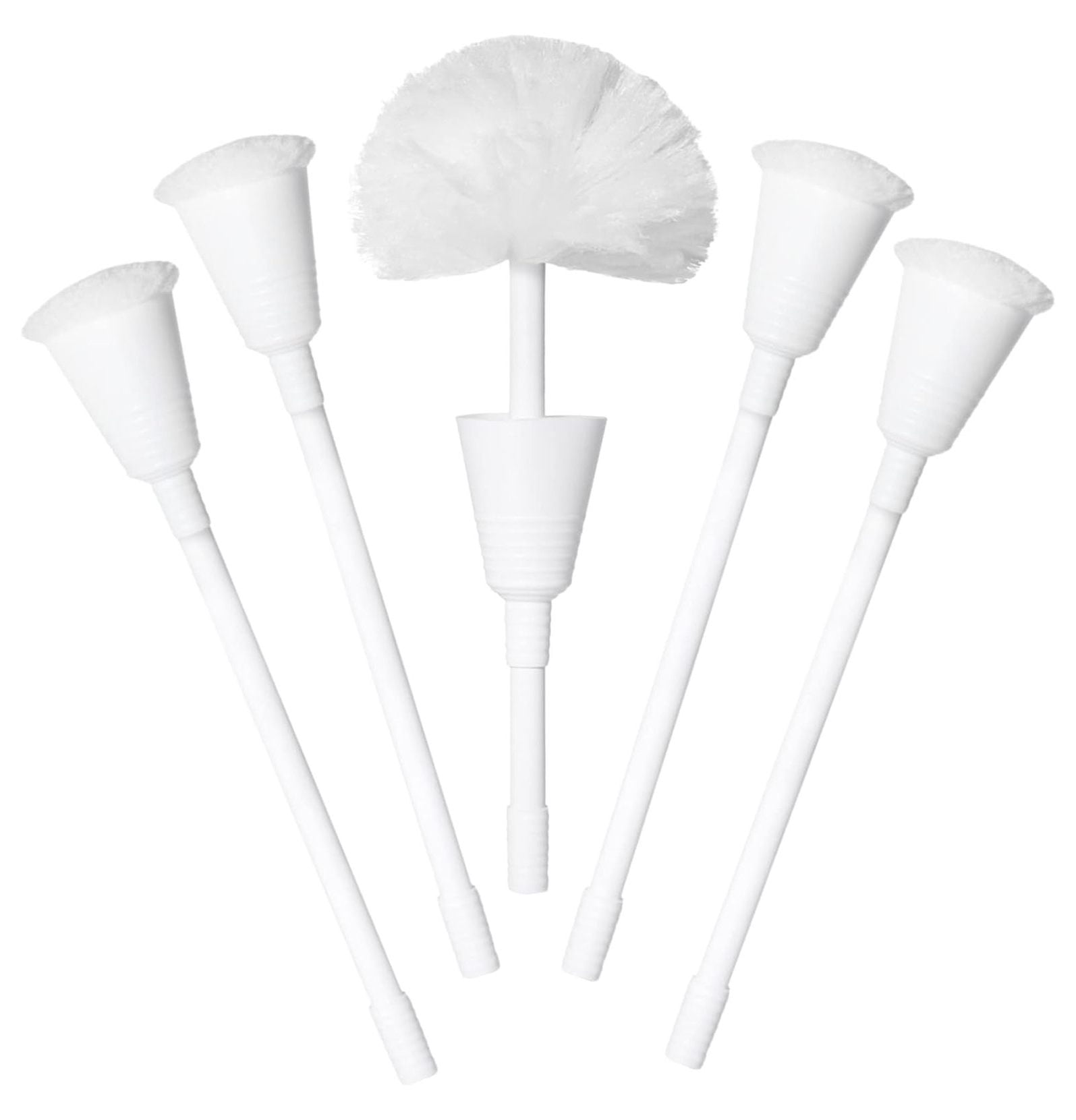 Johnny Mop | Set of 5 Toilet Brushes | 14" Handle to Easily Clean ...