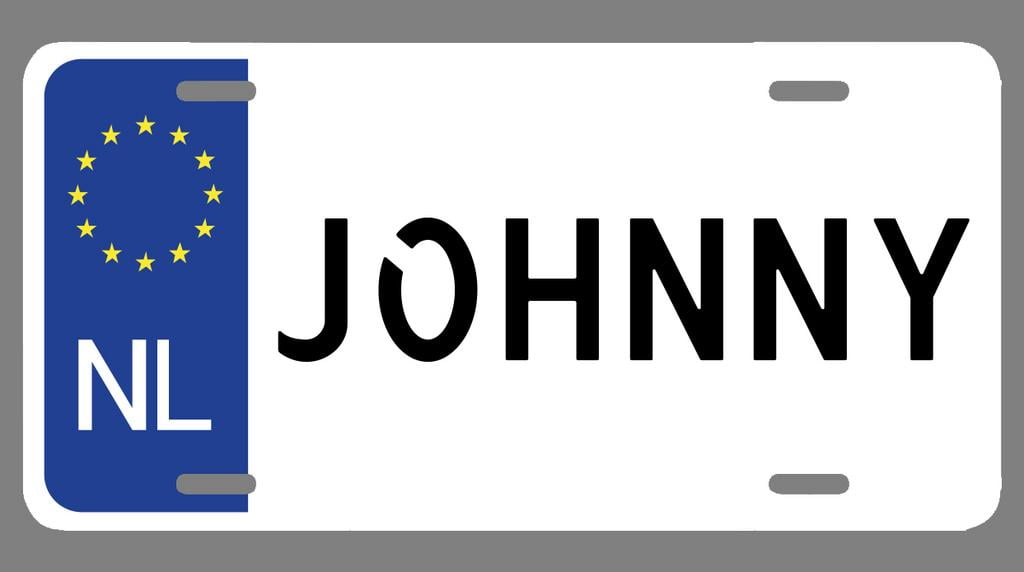 Johnny Name Euro Style License Plate Tag Vanity Novelty Metal | UV ...