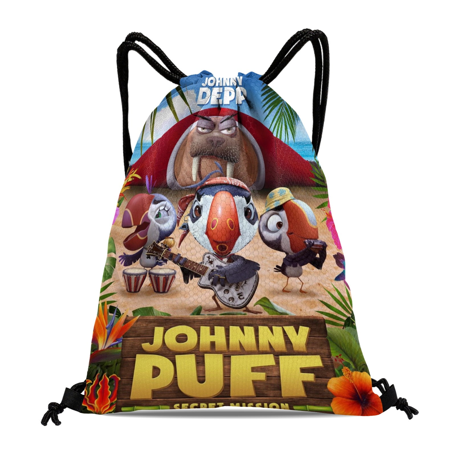 Johnny Puff Secret Mission Drawstring Backpack Bag Party Favors Goodies ...