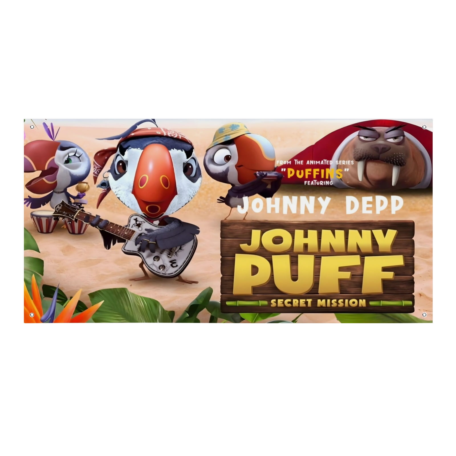 Johnny Puff-Theme Backdrops Banner Birthday Party Decor Supplies ...