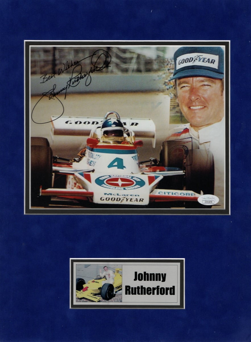 Johnny Rutherford Signed Autograph Matted 8X10 Photo IndyCar Legend JSA ...