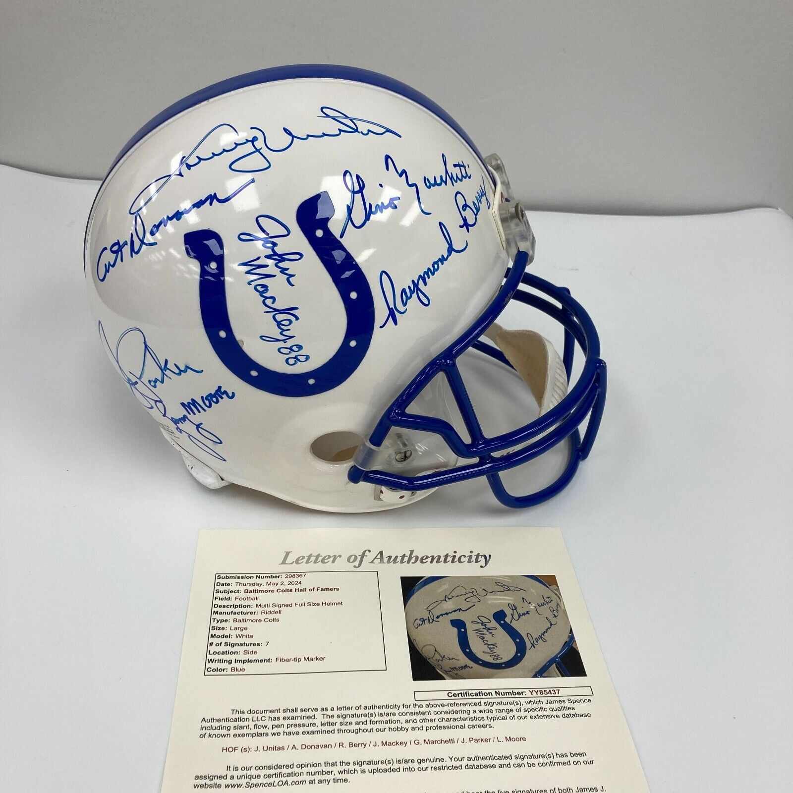 Johnny Unitas Baltimore Colts Hall of Fame Legends Signed Full Size ...