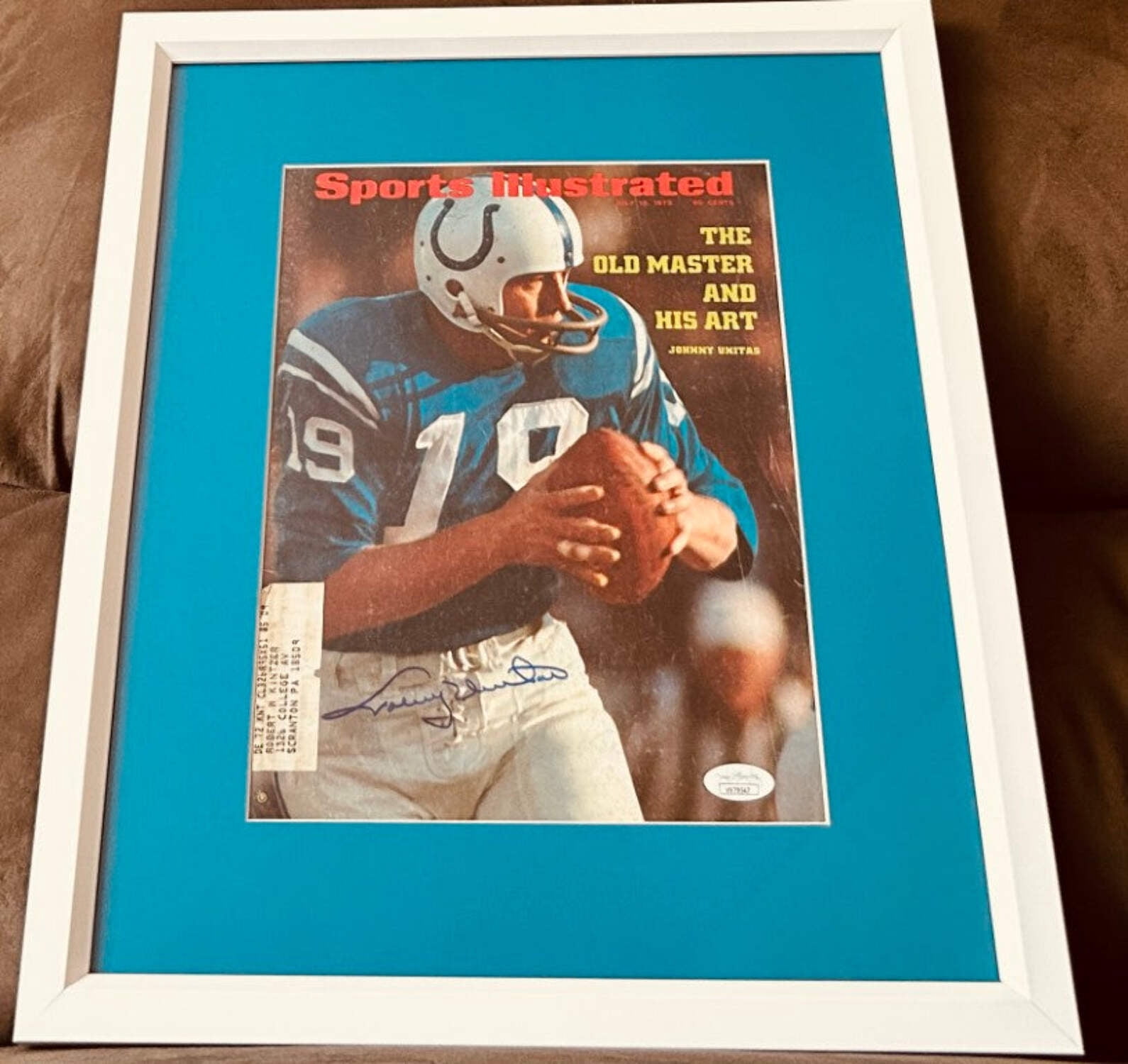 Johnny Unitas autographed Baltimore Colts 1972 Sports Illustrated JSA ...