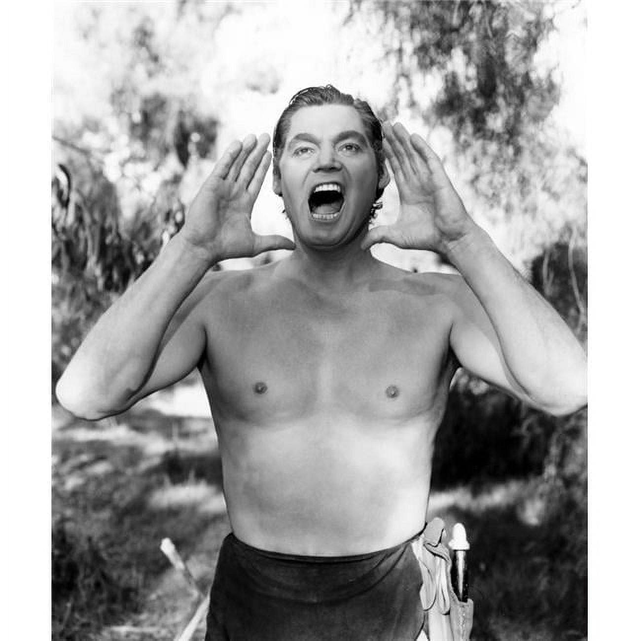 Johnny Weissmuller As Tarzan Exact Tarzan Film Unknown C. 1940S Photo ...