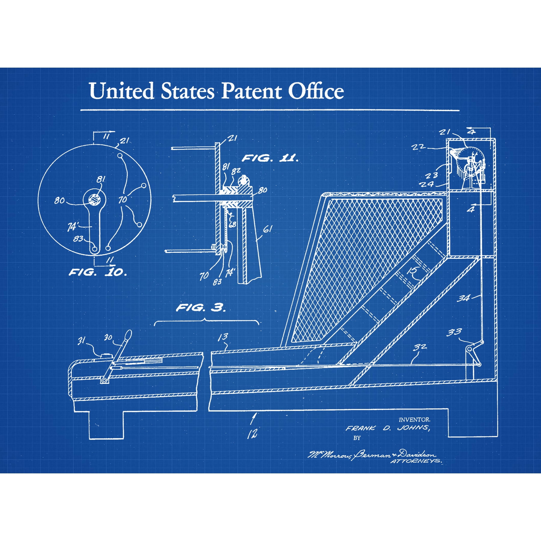 Johns Skee Ball Machine Game Retro 1960 Patent Extra Large XL Wall Art ...