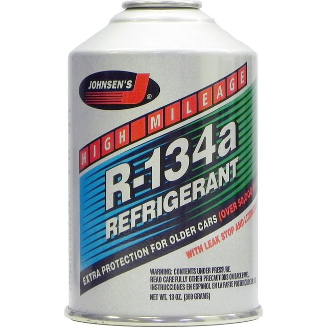 Johnsen's High Mileage R-134a for Older Cars and Truck with Leak Stop + Lubricants, 1-Pack, 13 ...