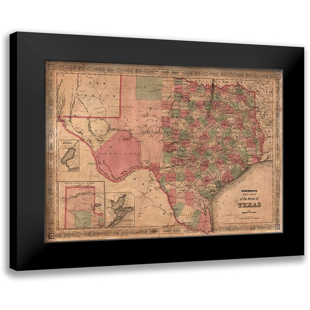 Johnson 14x11 Black Modern Framed Museum Art Print Titled - 1866 ...