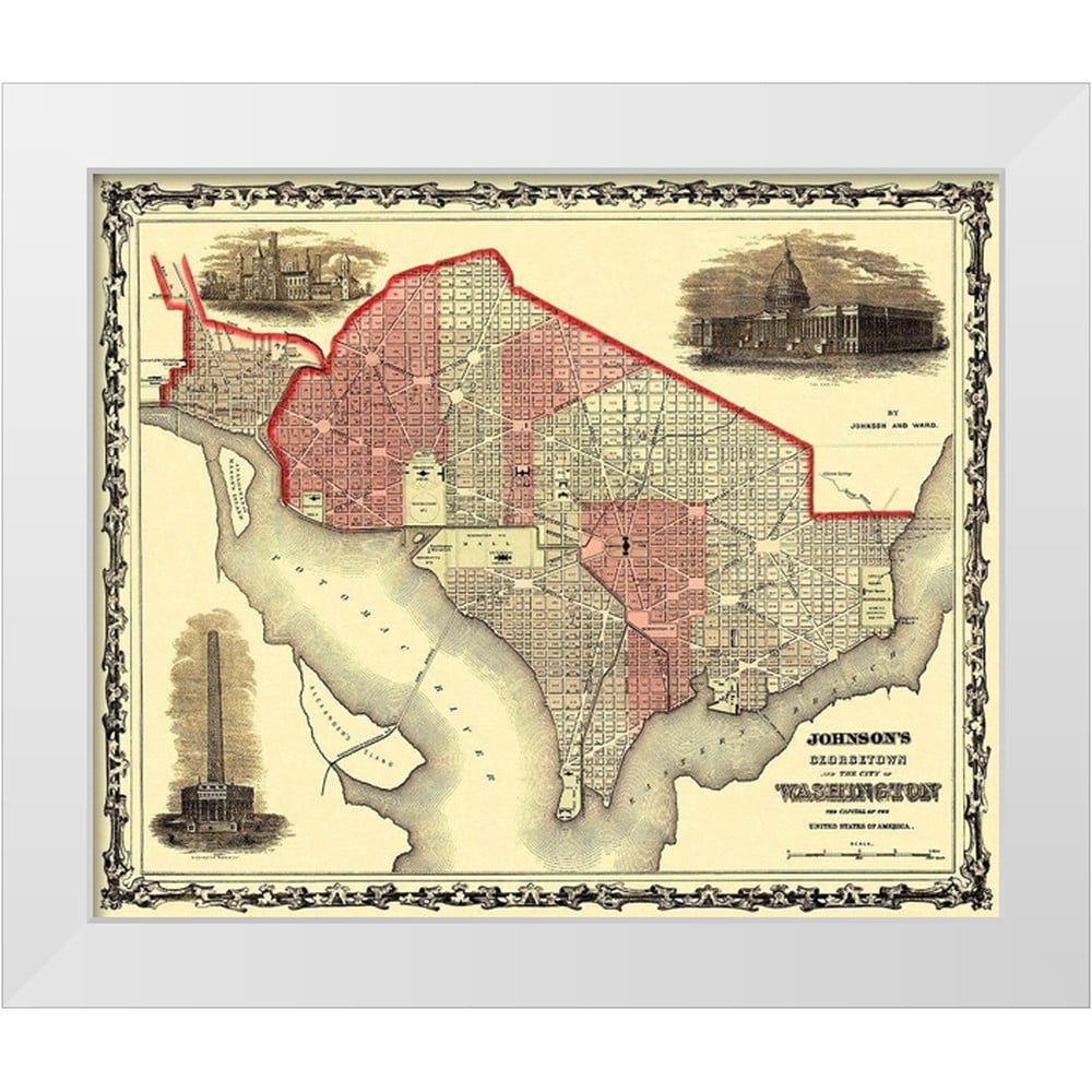 Johnson 14x12 White Modern Wood Framed Museum Art Print Titled ...