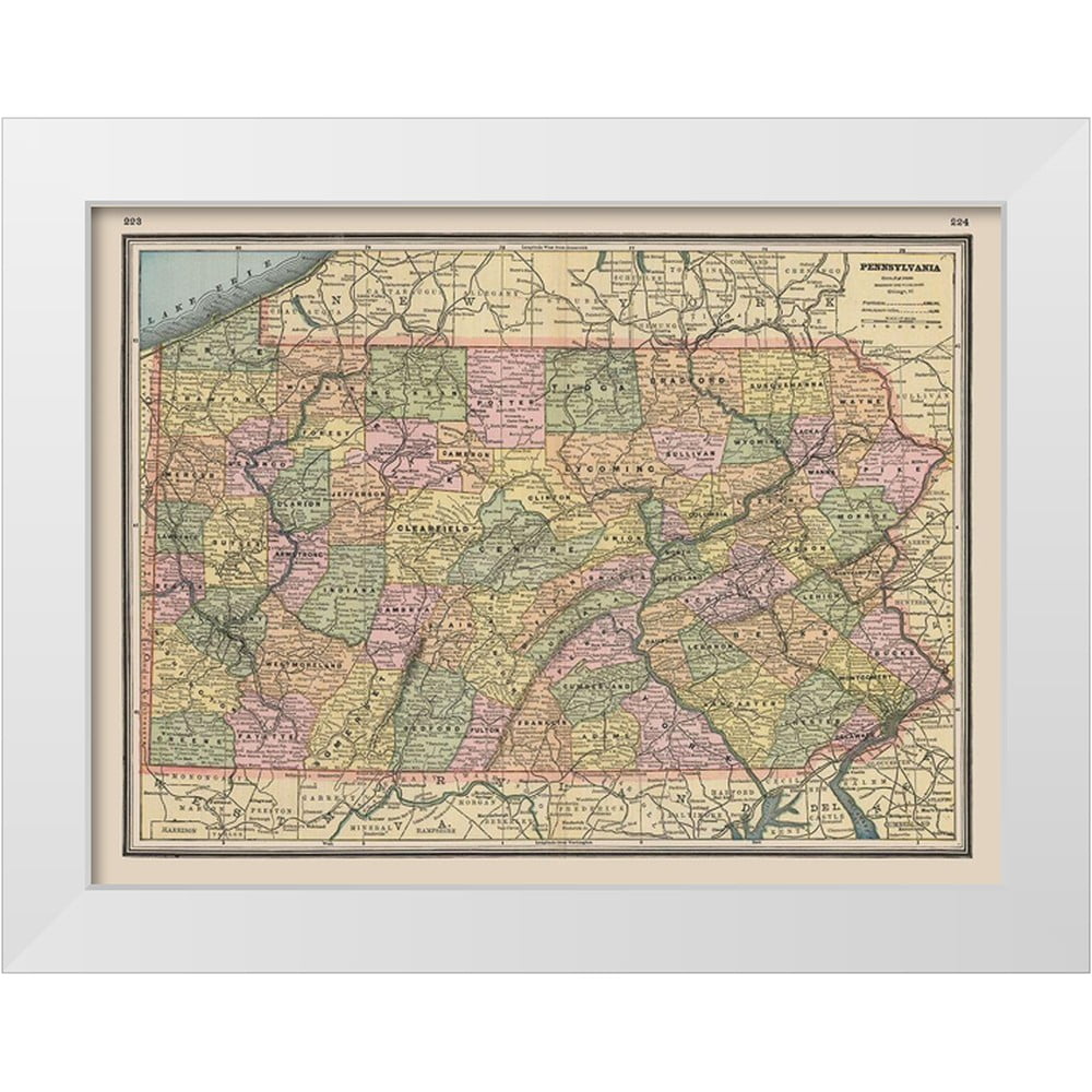 Johnson 18x14 White Modern Wood Framed Museum Art Print Titled ...