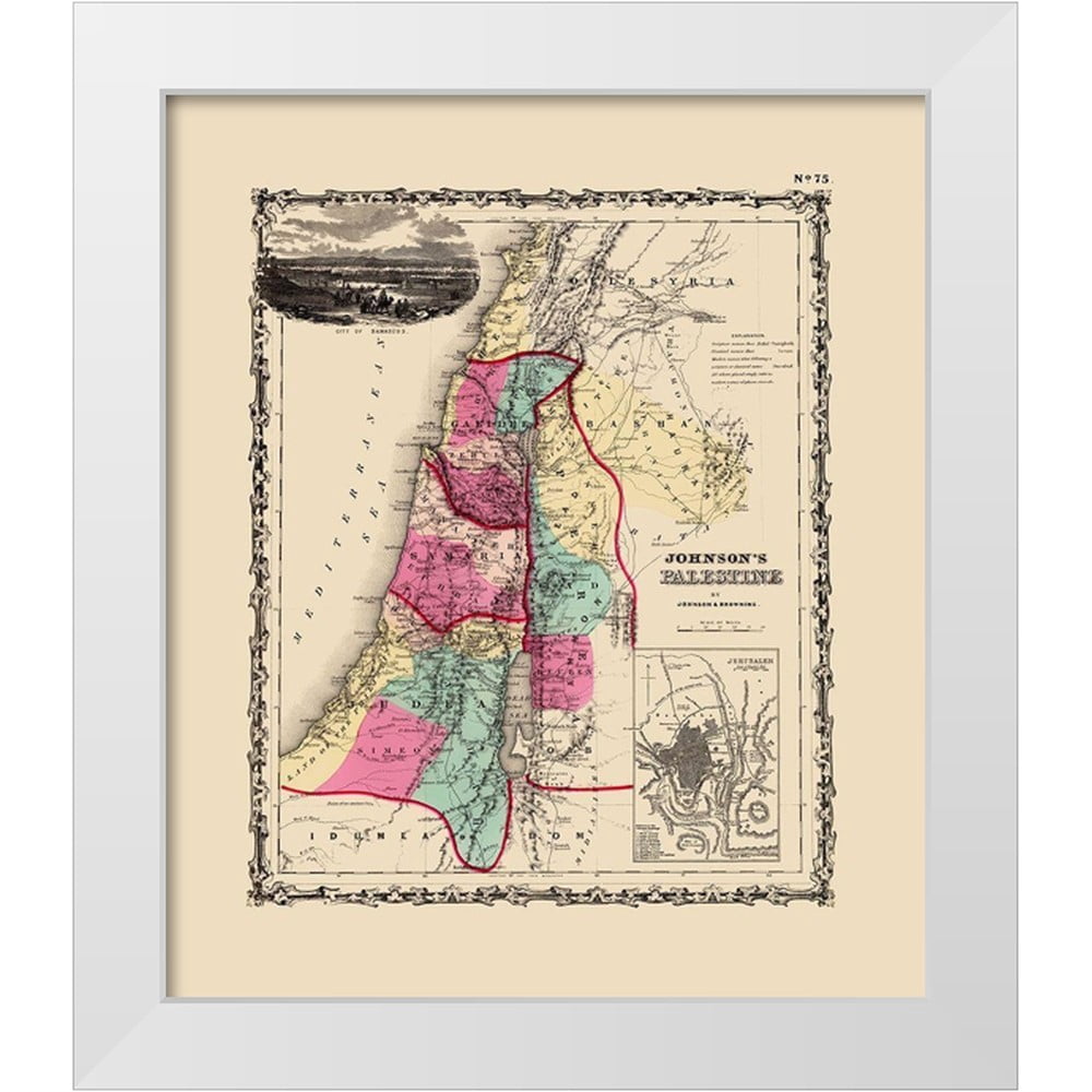 Johnson 20x23 White Modern Wood Framed Museum Art Print Titled ...