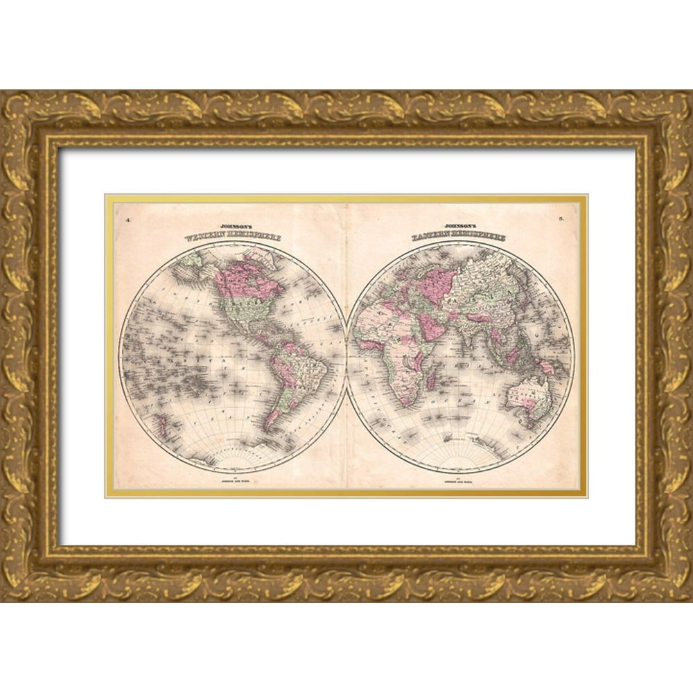Johnson 24x16 Gold Ornate Wood Framed with Double Matting Museum Art ...
