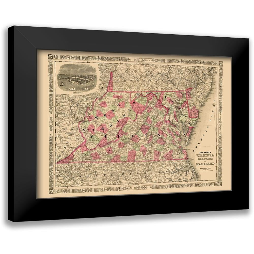 Johnson 24x18 Black Modern Framed Museum Art Print Titled - Virginia ...