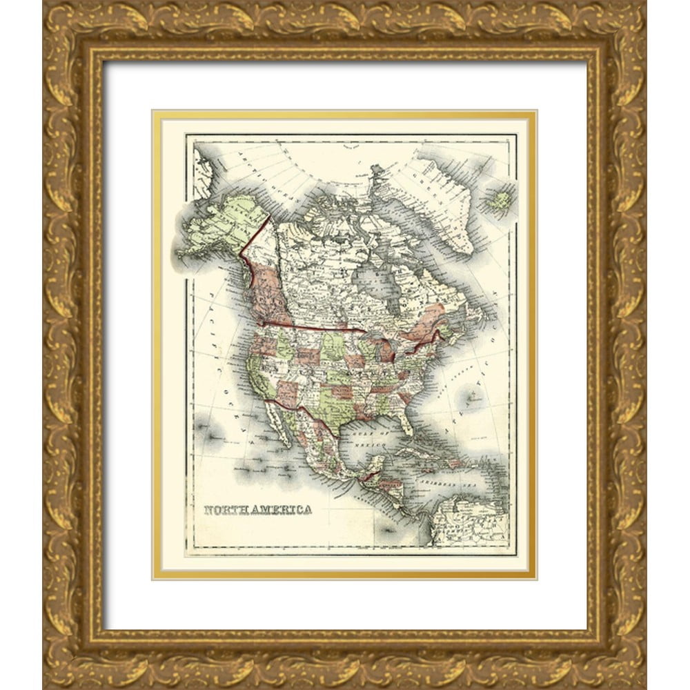 Johnson 26x31 Gold Ornate Wood Framed with Double Matting Museum Art ...