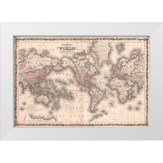 Johnson 32x23 White Modern Wood Framed Museum Art Print Titled - 1862 ...