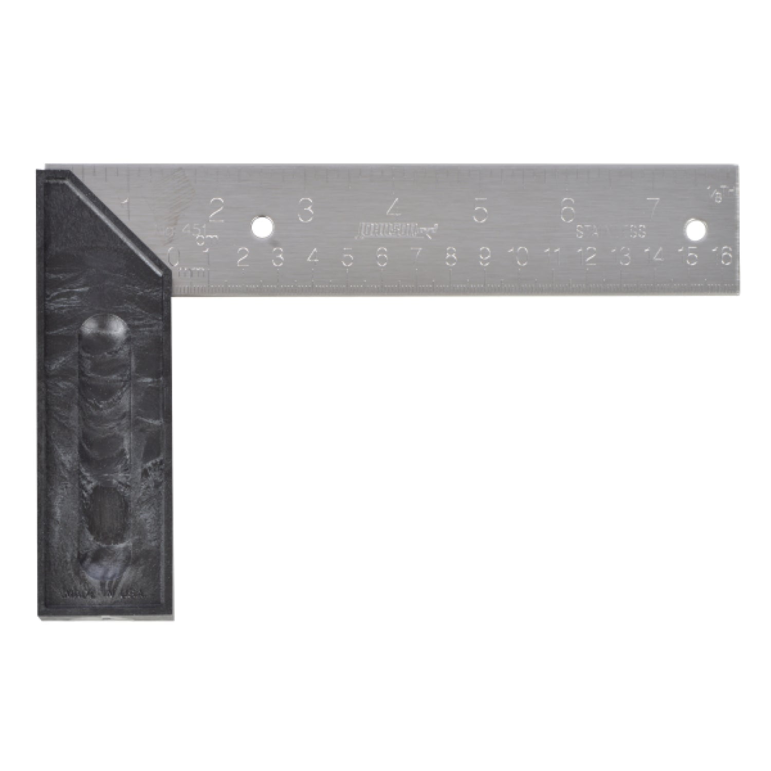 Johnson 451 8" Inch/Metric Try & Mitre Square - Structo-Cast Handle - Walmart.com