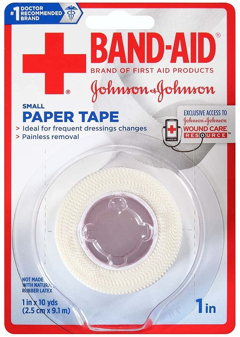 Johnson And Johnson Band Aid Paper Tape, Small 1 Inch X 10 Yards - 1 Ea ...