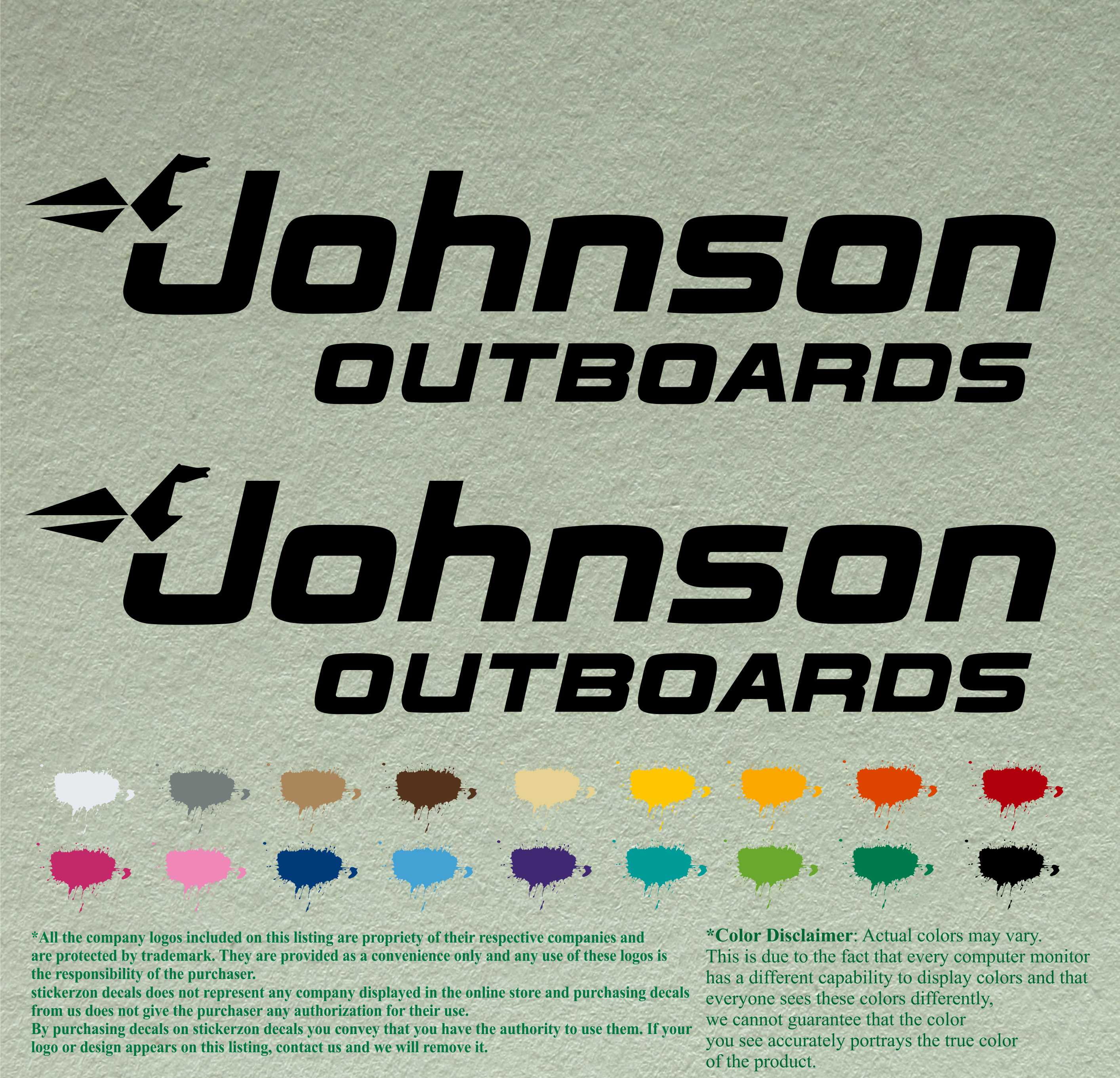 Johnson Boats Compatible Replacement Restoration Decals Vinyl Stickers ...