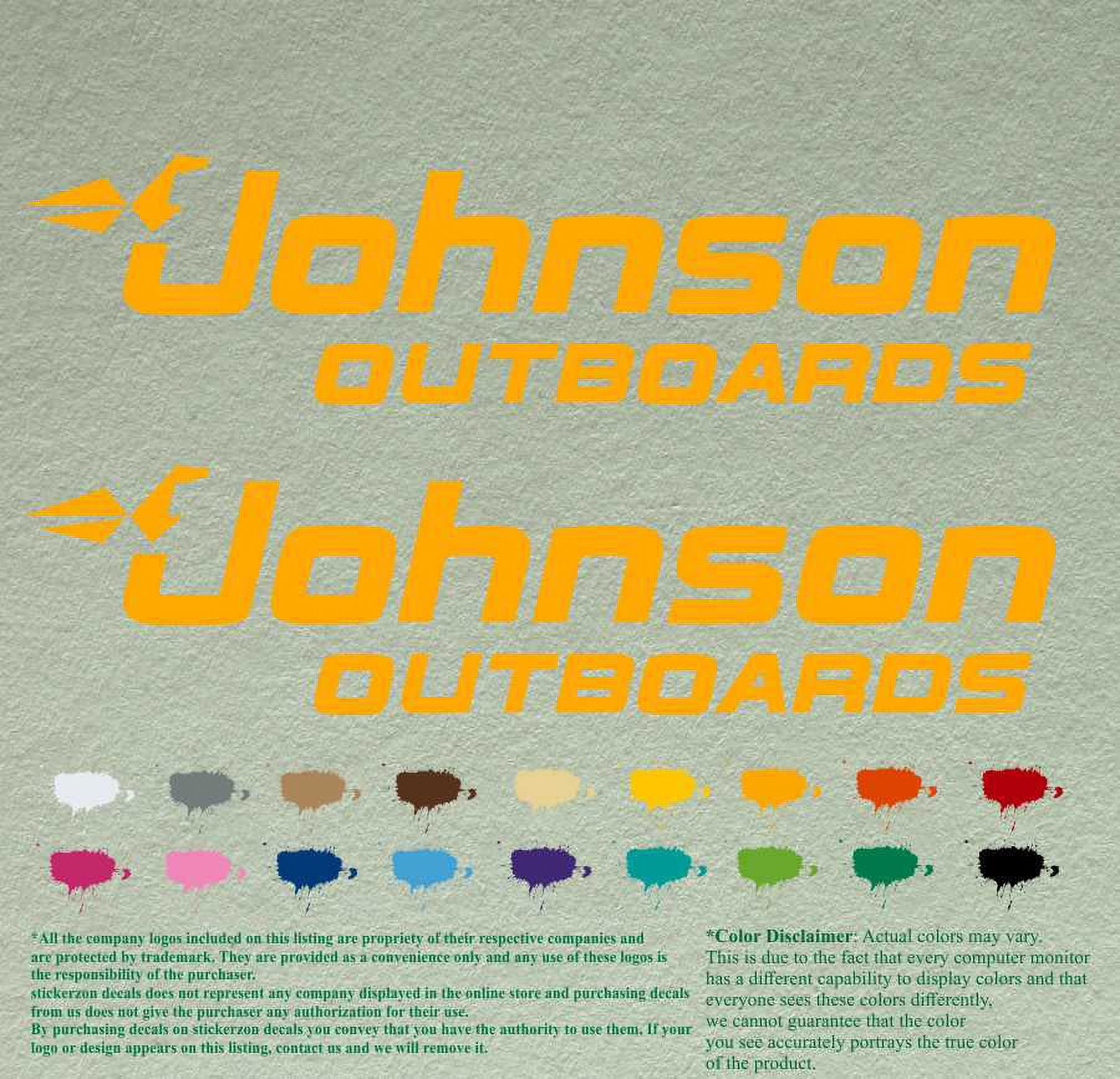 Johnson Boats Compatible Replacement Restoration Decals Vinyl Stickers ...