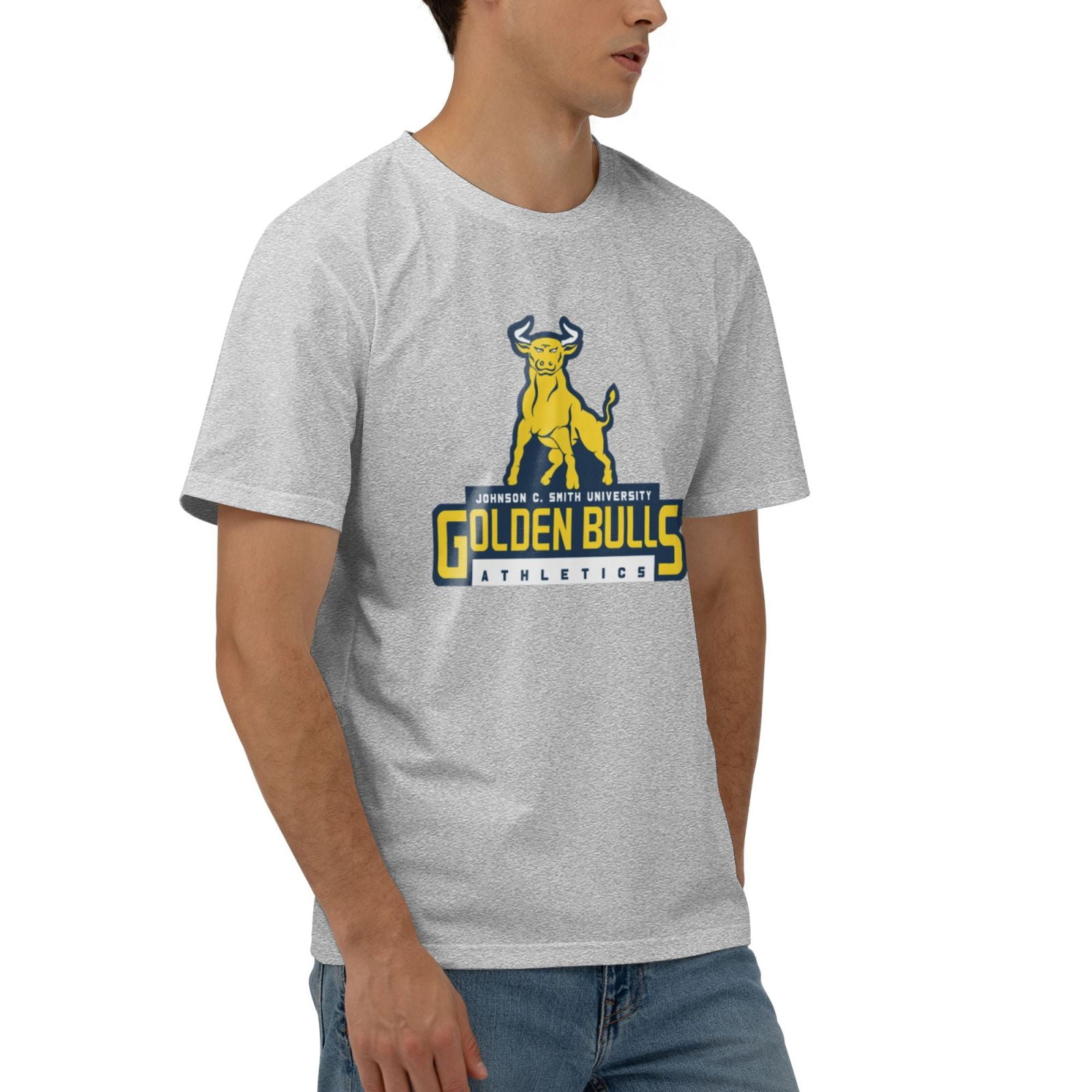Johnson C Smith University Logo Men'S 170g Combed Cotton Short Sleeve T ...