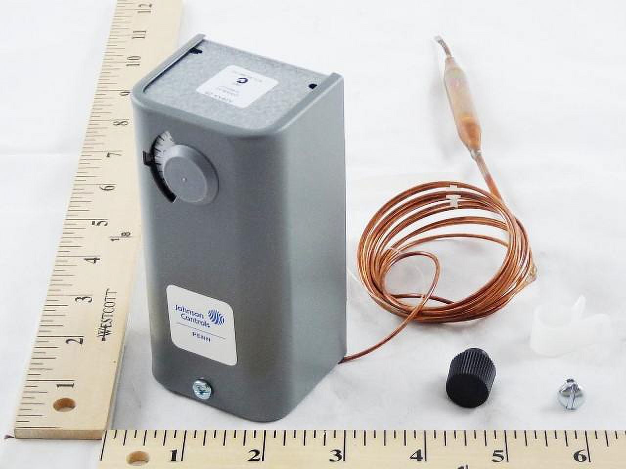 Johnson Controls A28AA-29 - 2-Stage -30/100F 8'Cap, 2-SPDT Thermostat ...