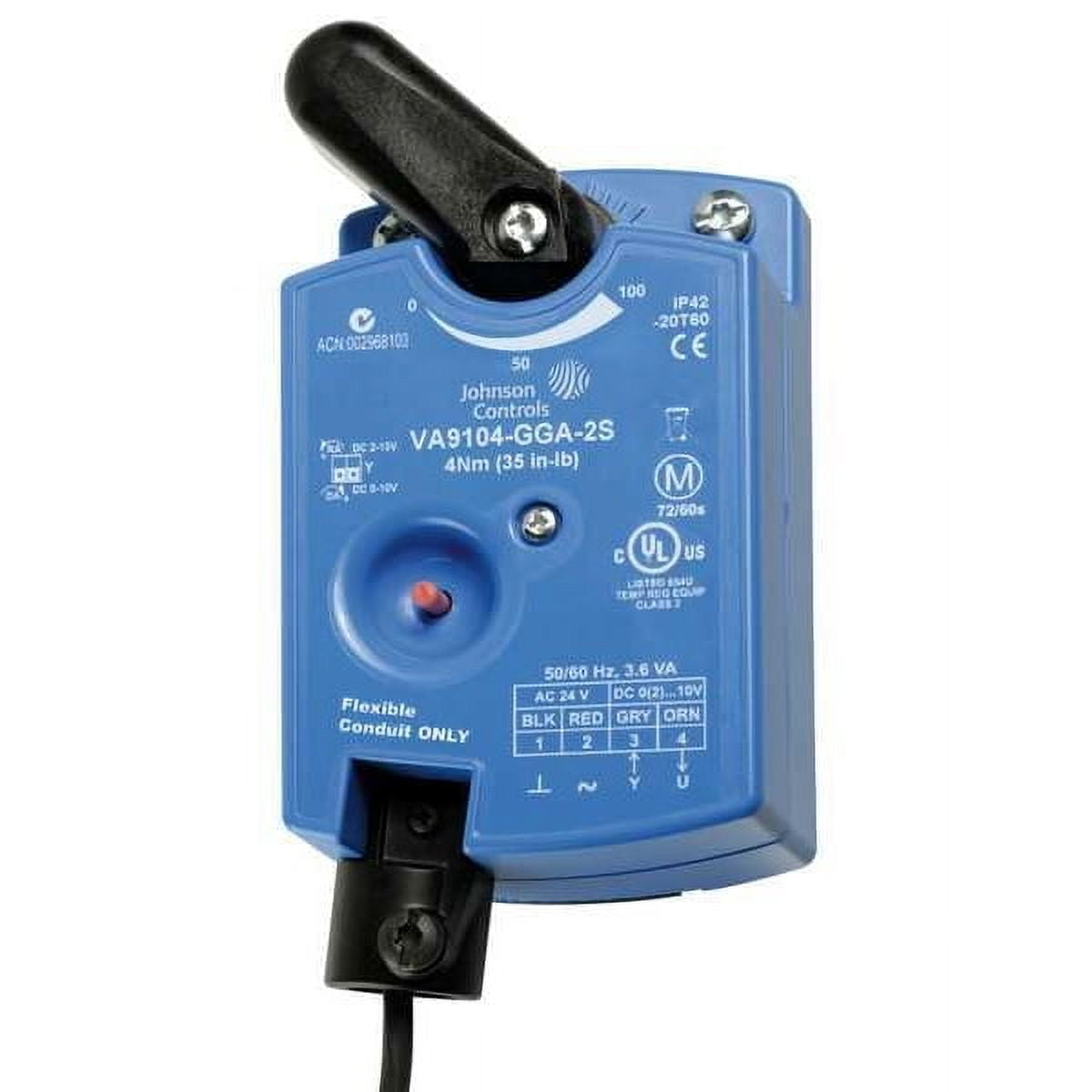 Johnson Controls Elect Ball Valve Act,24V AC,Float,On/Off VA9104-IGA-2S ...