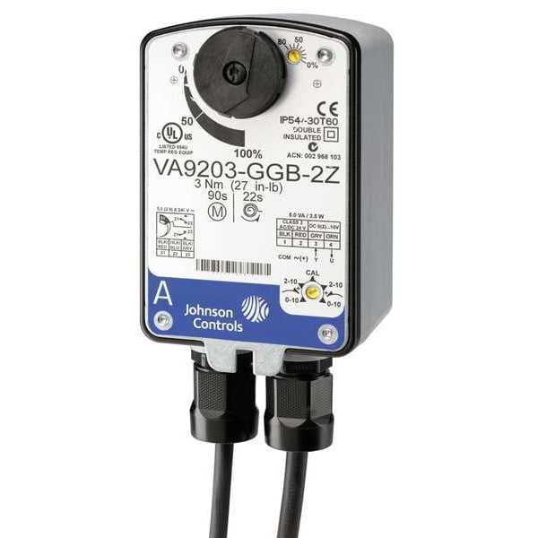 Johnson Controls Elect Ball Valve Actuator,24V AC,On/Off VA9203-BGA-2 ...