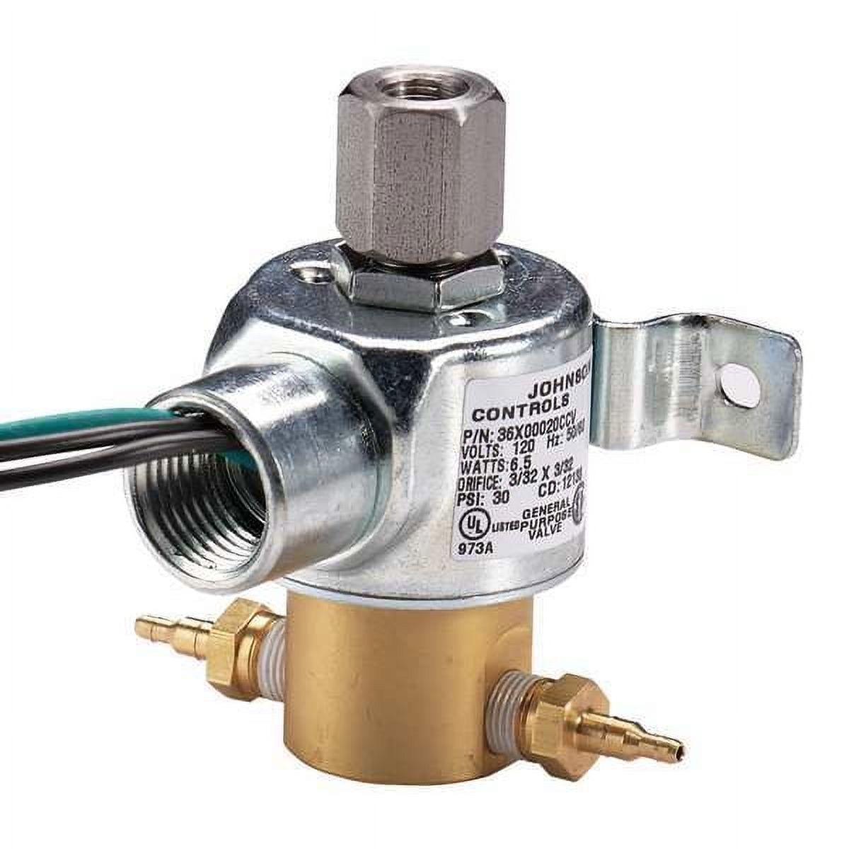 Johnson Controls Solenoid Air Valve, 120VAC, 30psi, Brass V-2410-2 ...