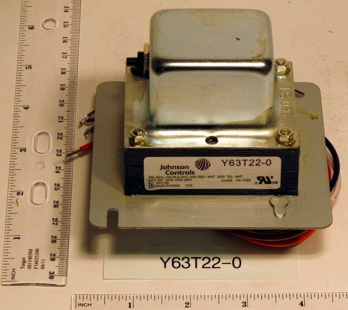 Johnson Controls Y63T22-0 - 50Va Plate Mounted Transformer With Reset ...