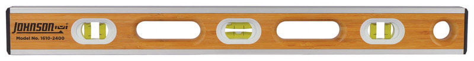 Johnson Ecotech 24 in. Bamboo Box Beam Level 6 vial - Walmart.com