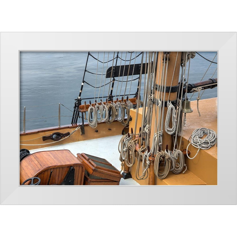 Johnson, George 18x13 White Modern Wood Framed Museum Art Print Titled - Main Mast - Walmart.com