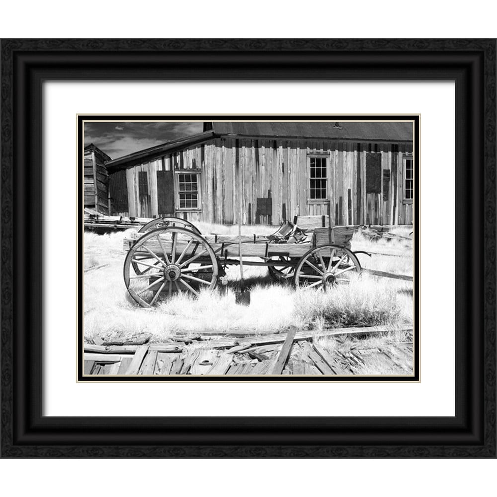 Johnson, George 24x19 Black Ornate Wood Framed with Double Matting ...