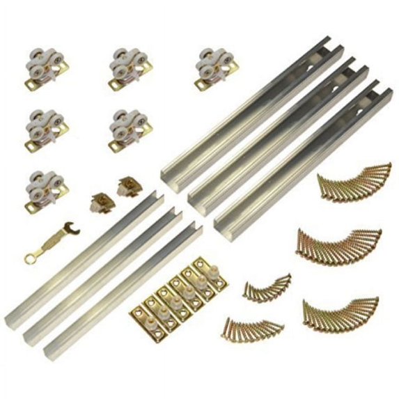 Johnson Hardware 111MD Multi-Slide 3-Door Hardware 94-inch Tracks for 3 ...