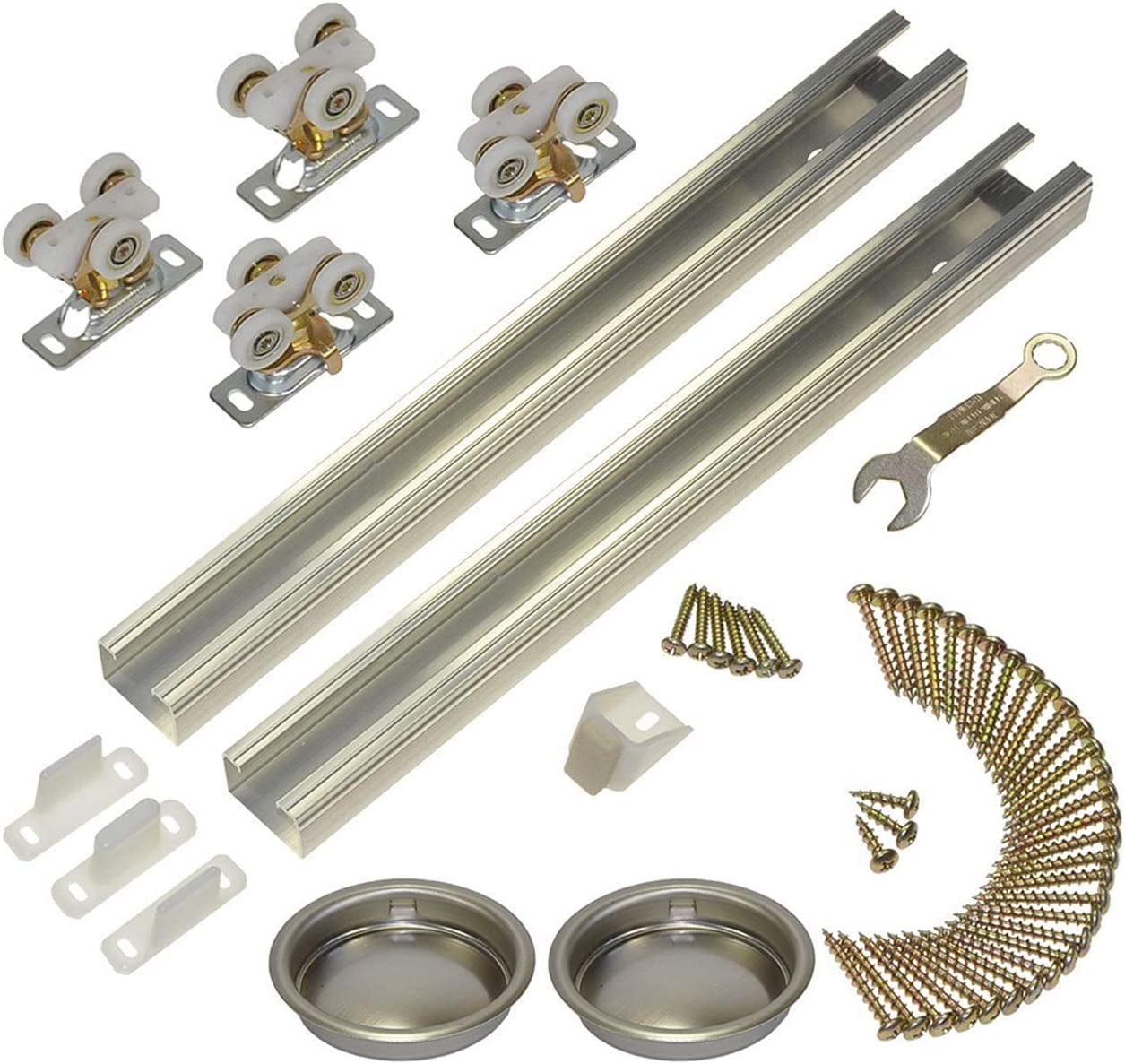 Johnson Hardware 111SD 96 in. 2-Door Heavy Duty Bypass Track/Hardware ...