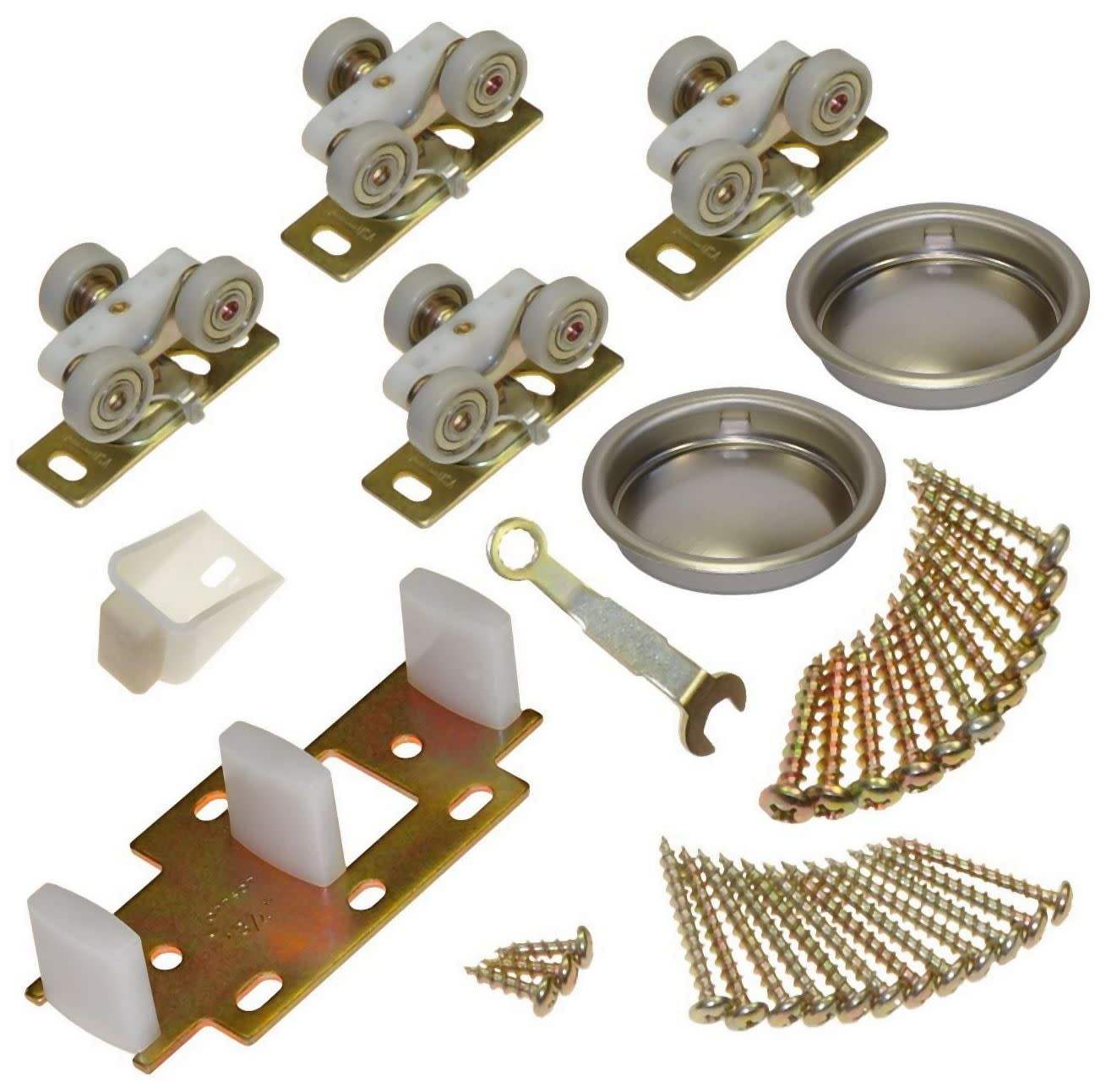 Johnson Hardware Jh13313412 134F Series Hardware Set For 1-3/4" Bypass ...