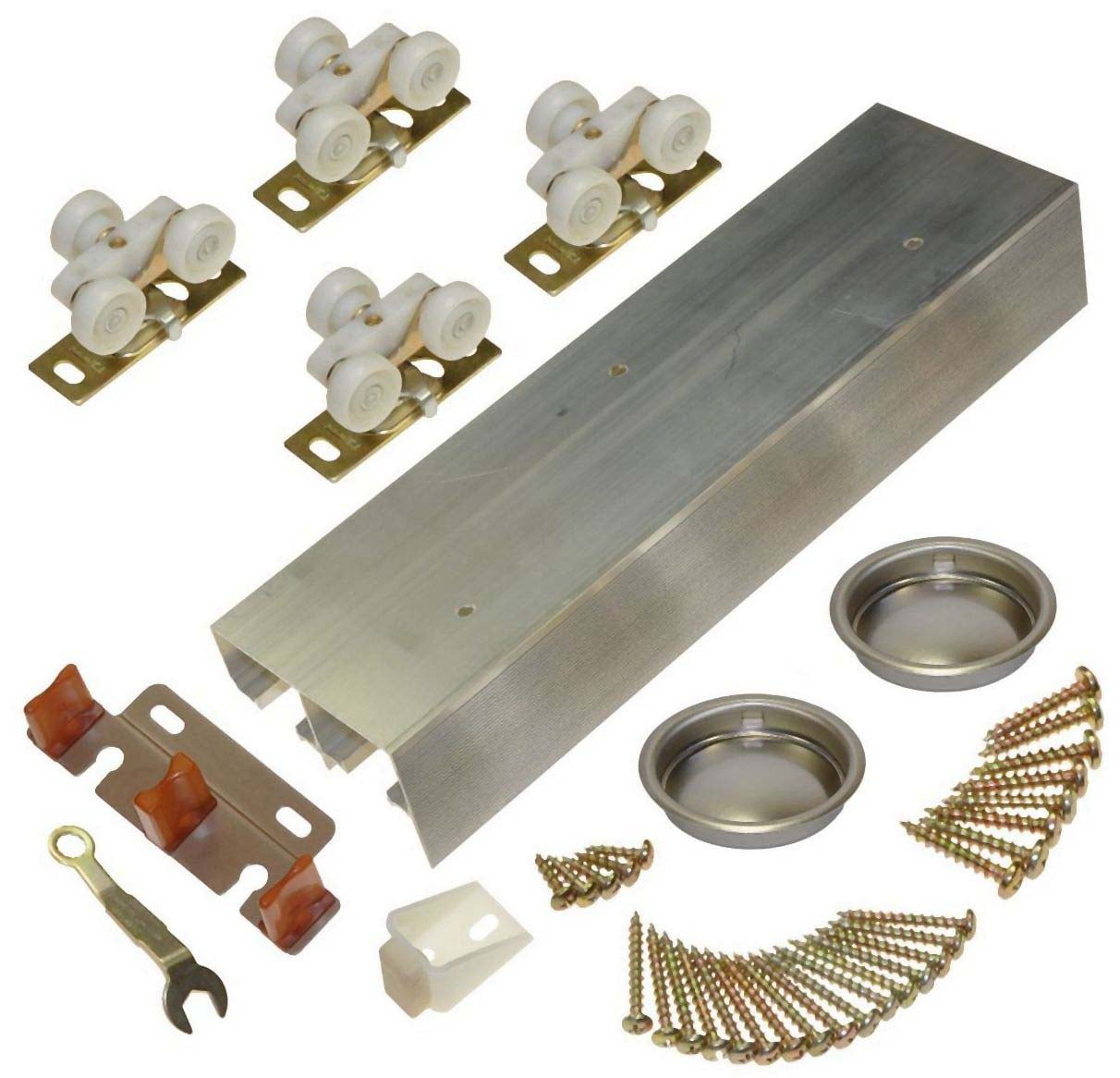 "Johnson Hardware 138F Series 72"" Mill Grade Aluminum Track" - Walmart.com