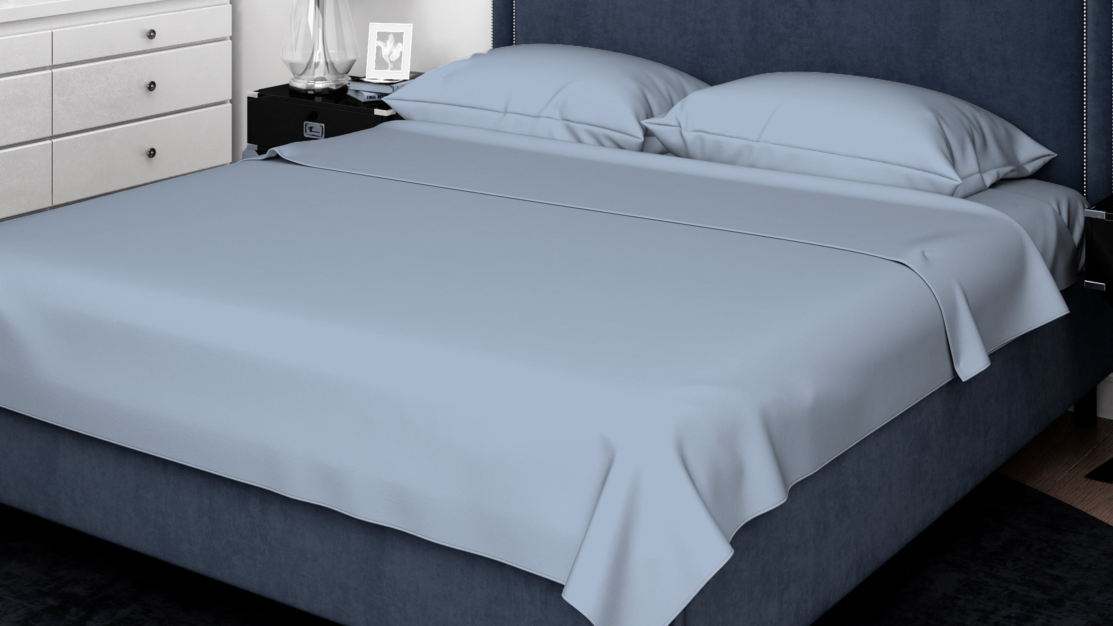 Johnson Home Bed Sheet Set, 200 Thread Count 100% Cotton, 3 Piece Twin ...