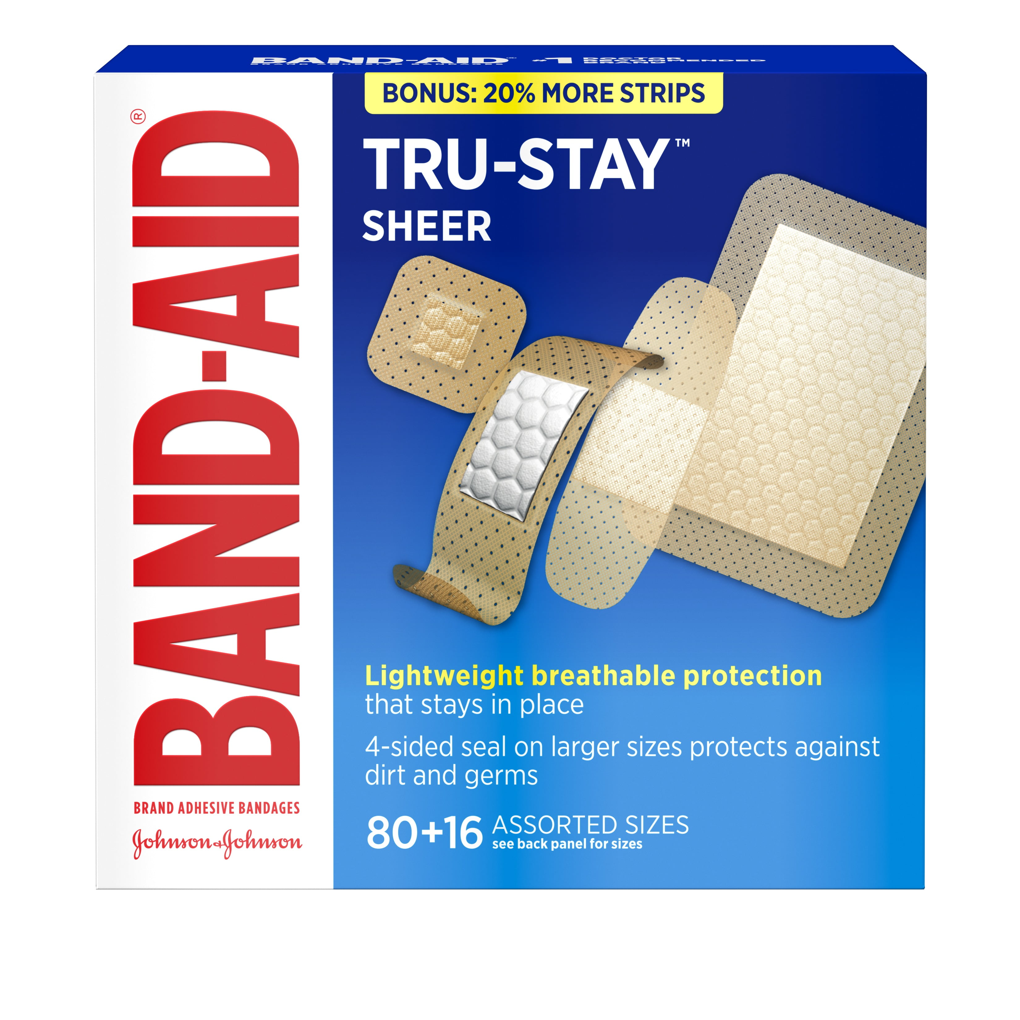 Johnson & Johnson Band Aid Bandages, 96 ea HSA/FSA Eligible - Walmart.com