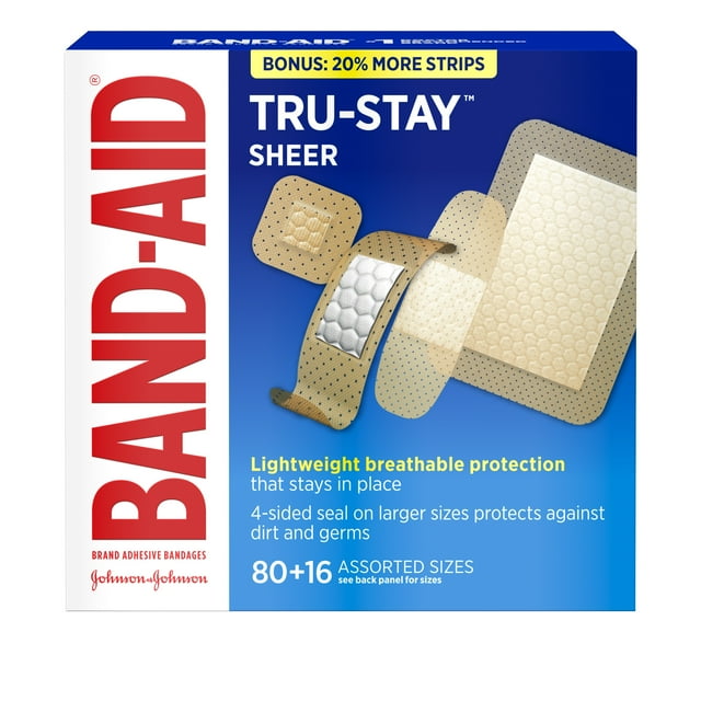 Johnson & Johnson Band Aid Bandages, 96 ea - Walmart.com