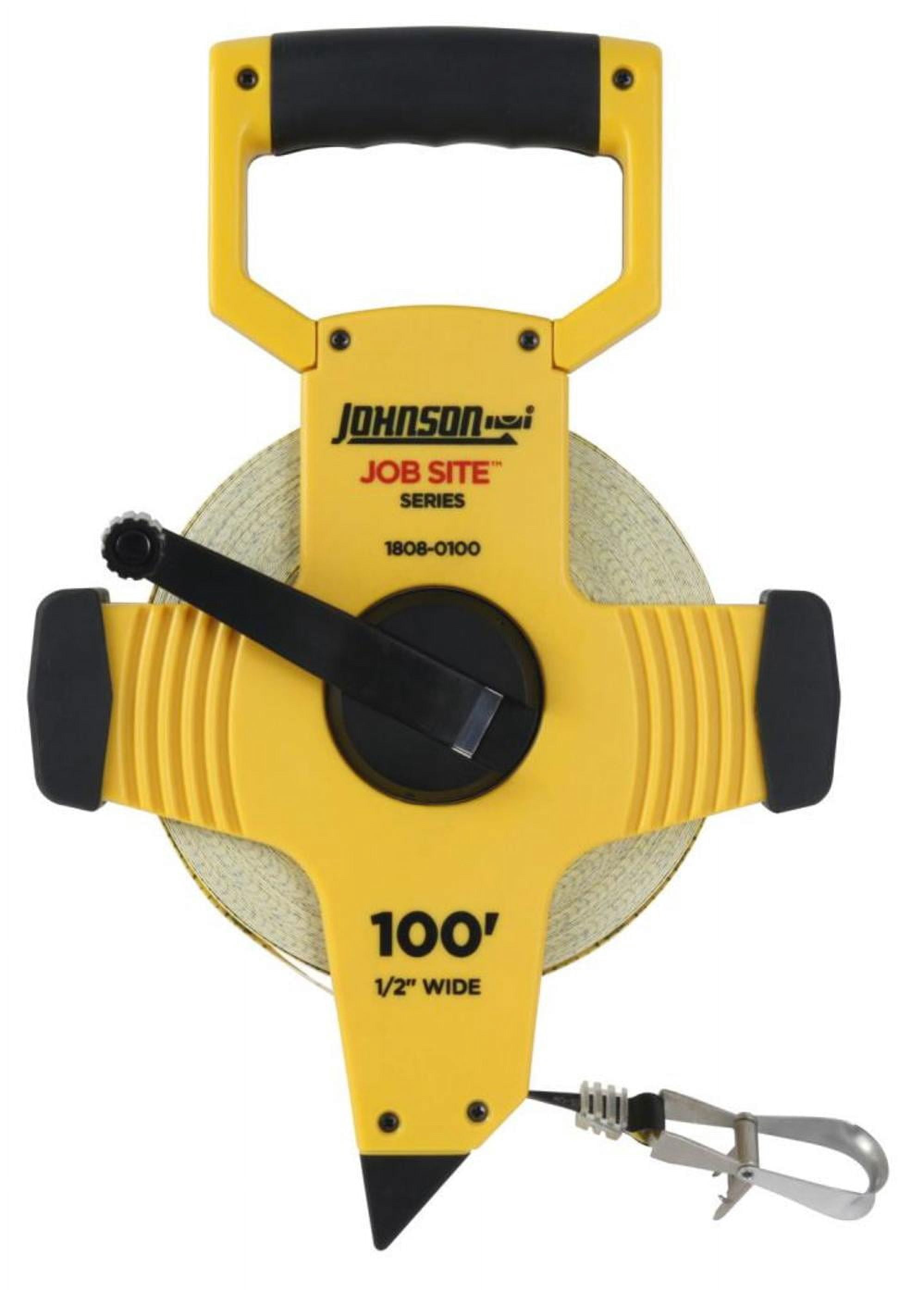 Johnson Level 1808-0100 100 ft. Job Site Open Reel Fiberglass Tape ...