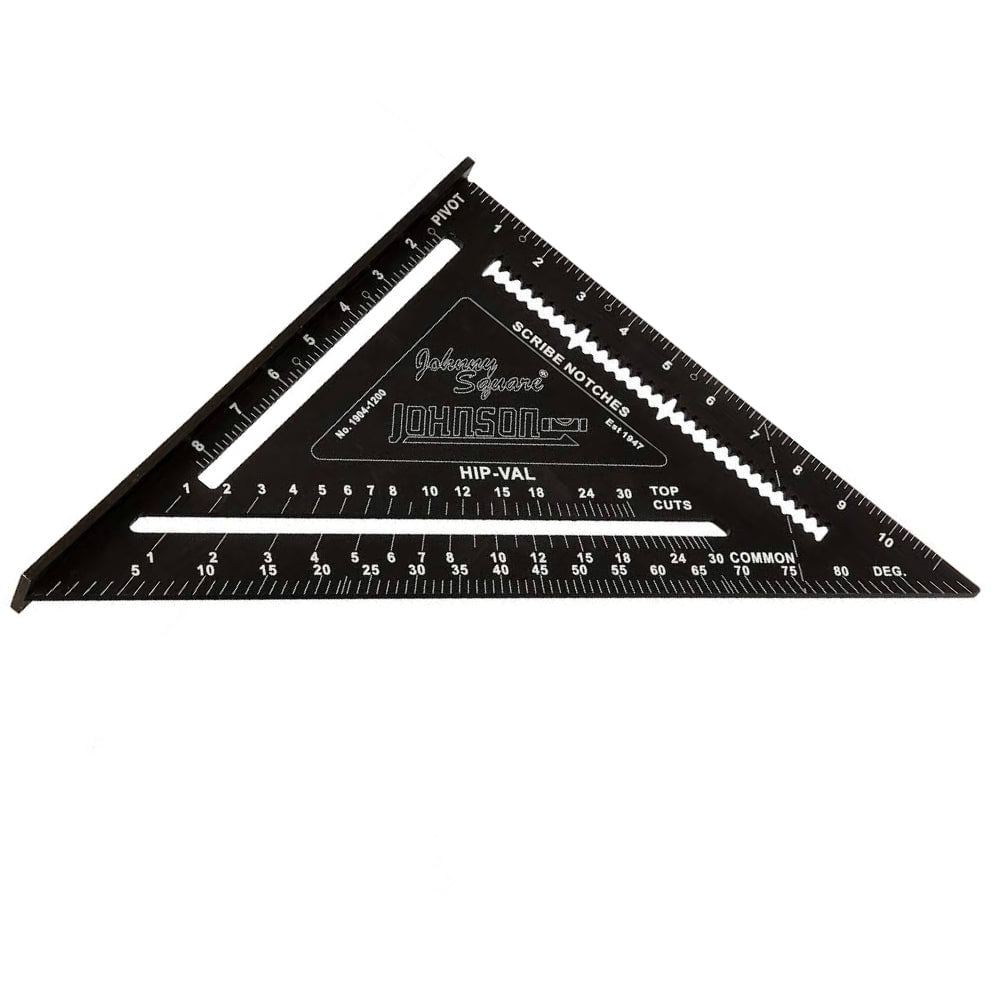 Johnson Level 1904-1200 Johnny Square Easy-Read Aluminum Rafter Square ...