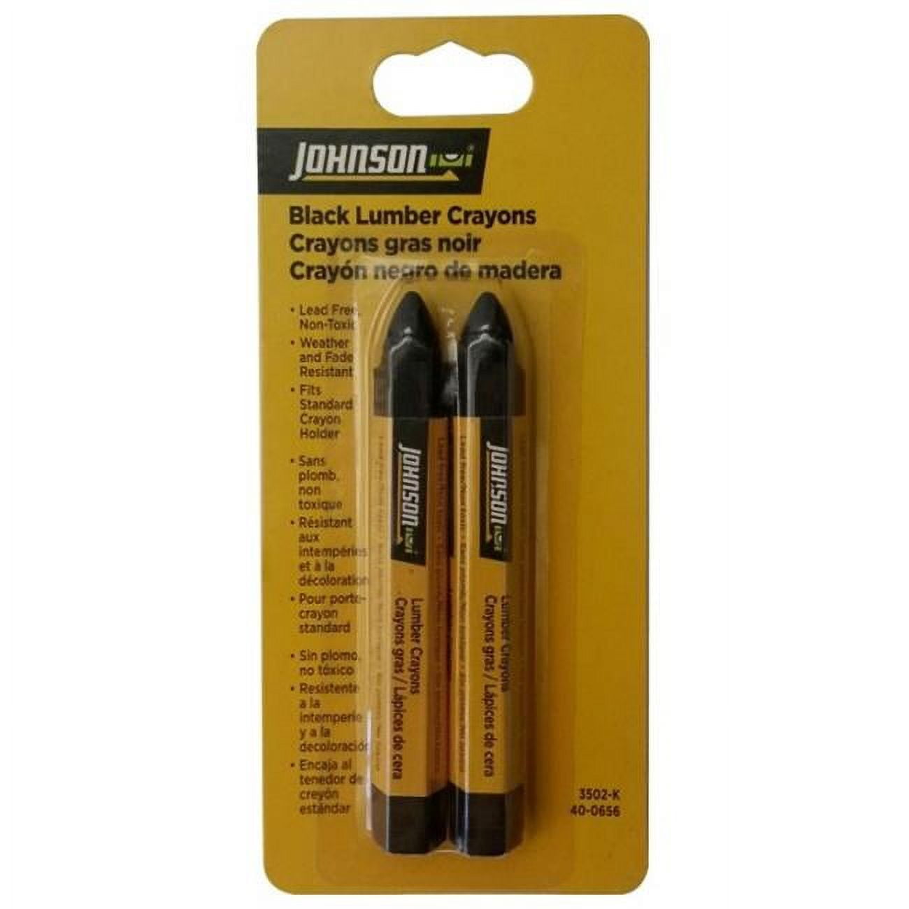 Johnson Level & Tool 3502-K Lumber Crayon-2, Black - Walmart.com