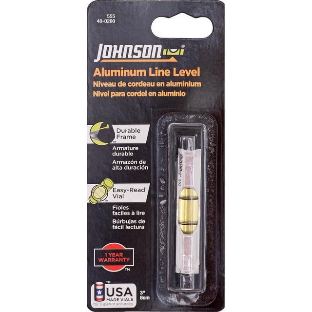 Johnson 555 3" Aluminum Line Level - Walmart Business Supplies