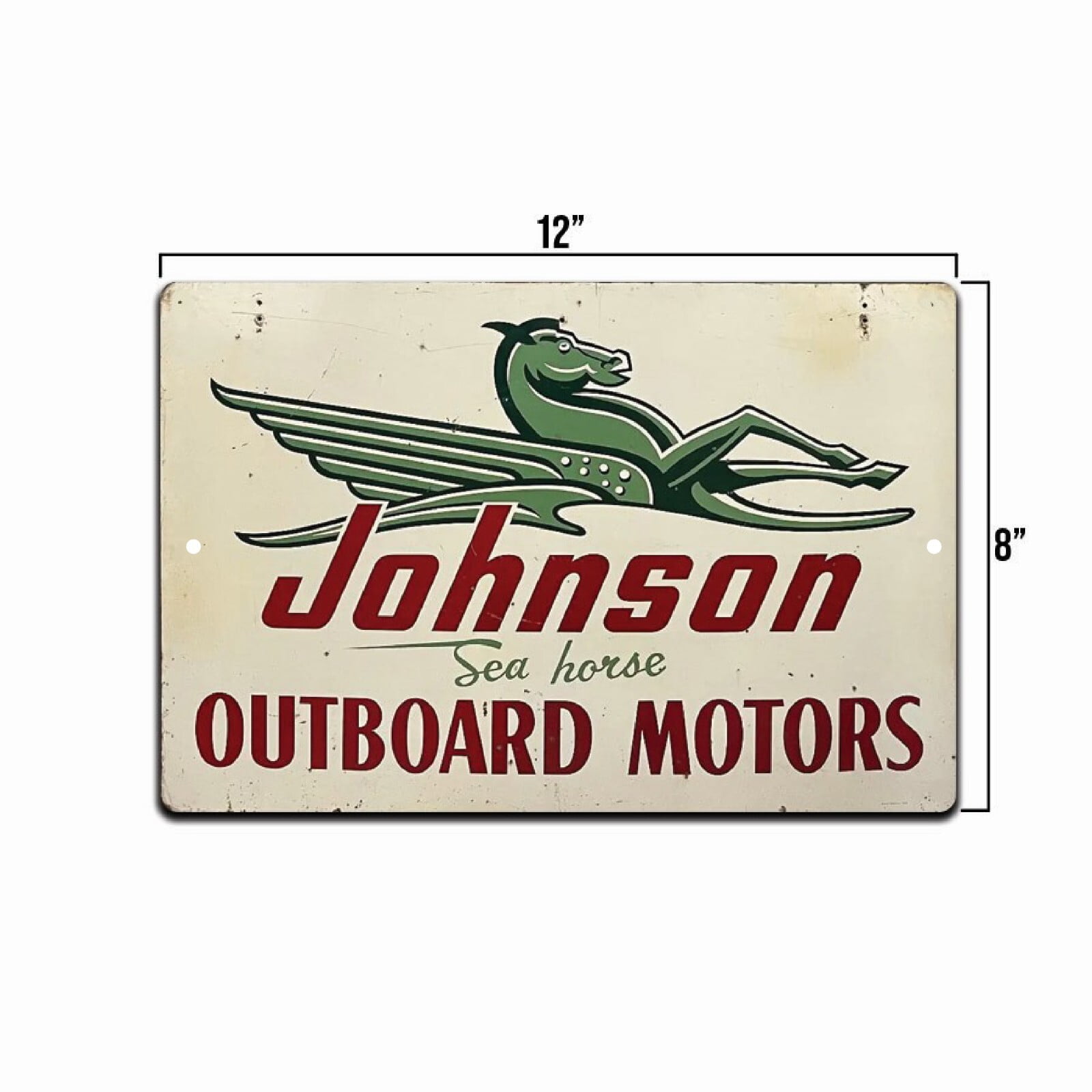 Johnson Outboard Sea Horse Motors Logo Retro Boat Shop Wall Decor Metal ...