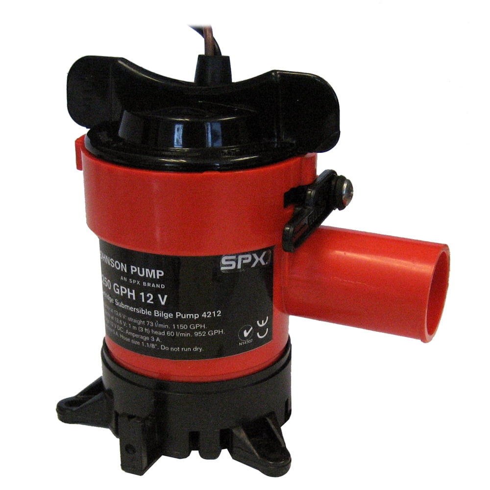 Johnson Pump 1250 GPH Bilge Pump 1-1/8" Hose 12V | Bundle of 5 ...
