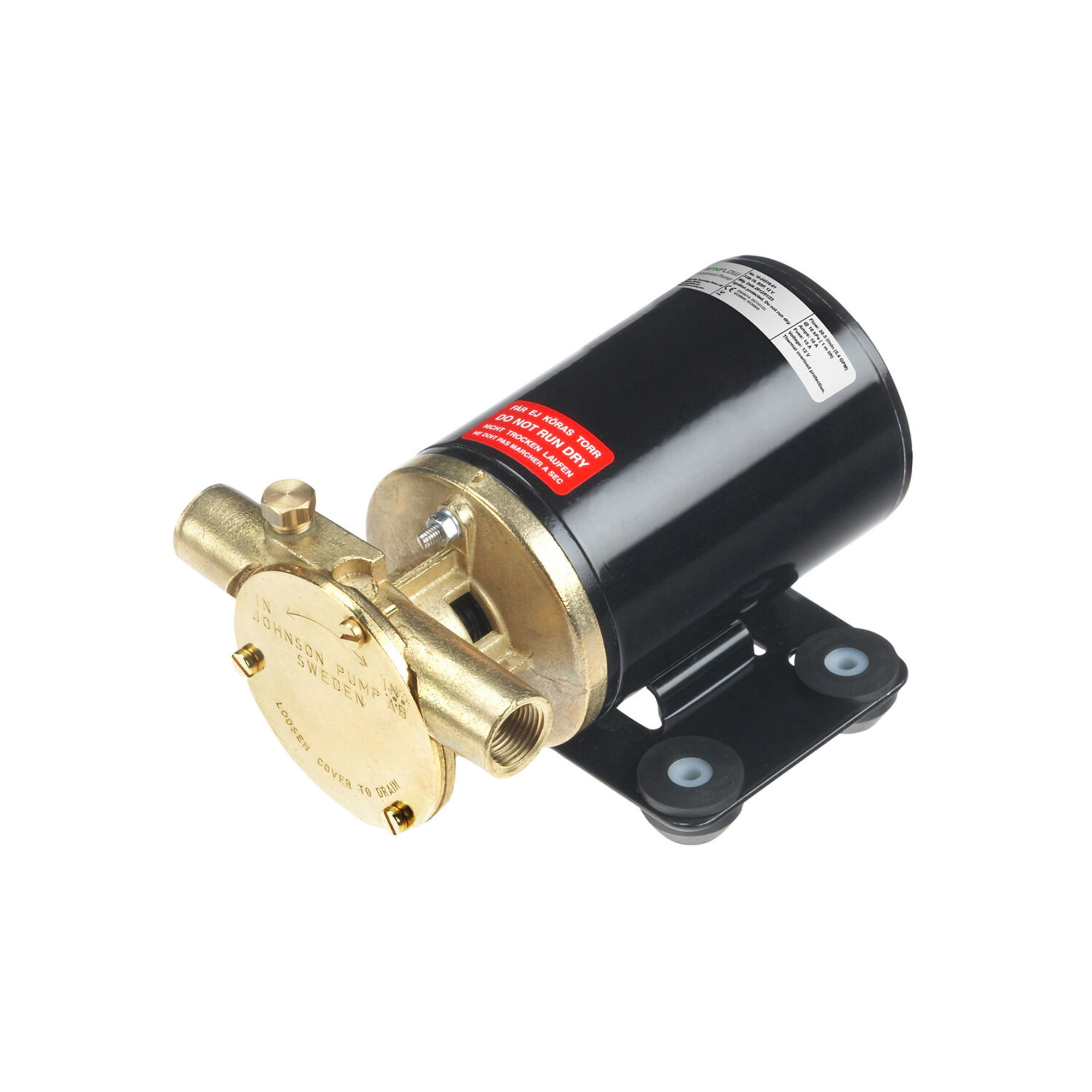 Johnson Pump 10-24516-03 F3B-19 12V Impeller Pump 3/8" NPT - Walmart.com