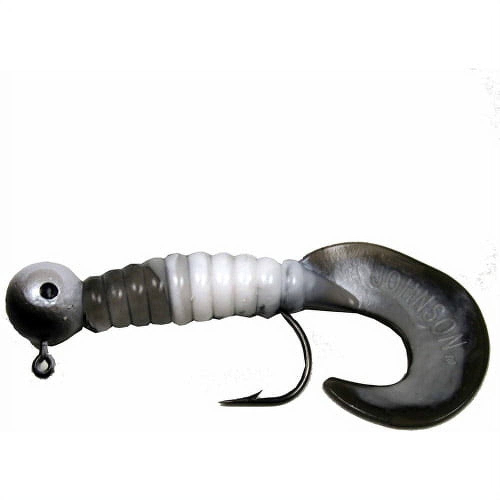 Johnson Fishing Swimming Grubs 3 Inch Soft Bait Lure with Jigheads and ...