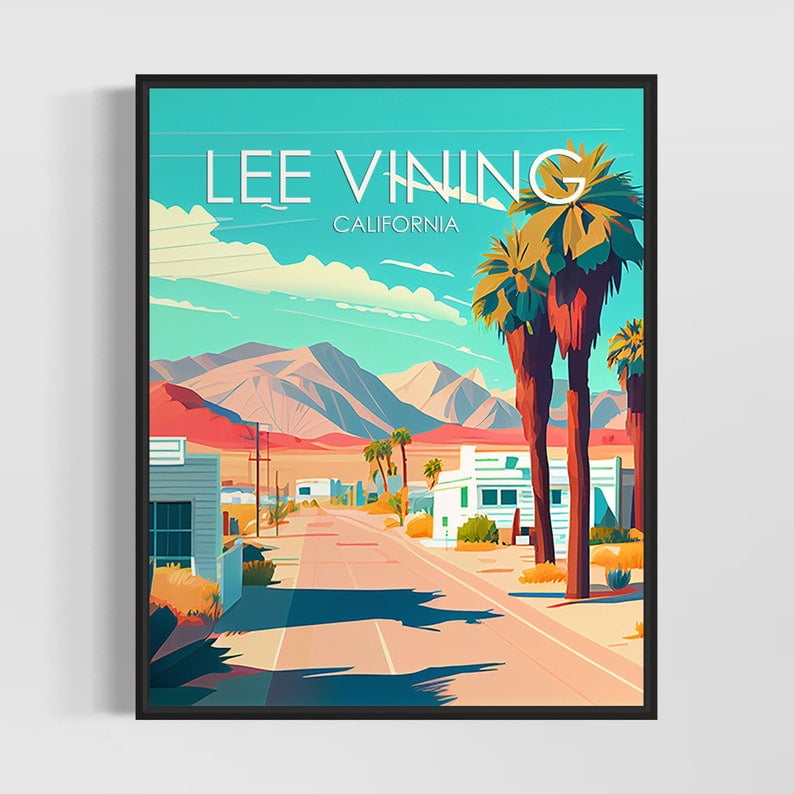 Johnson Valley CA Retro Poster – Vintage Minimal Wall Art Print ...