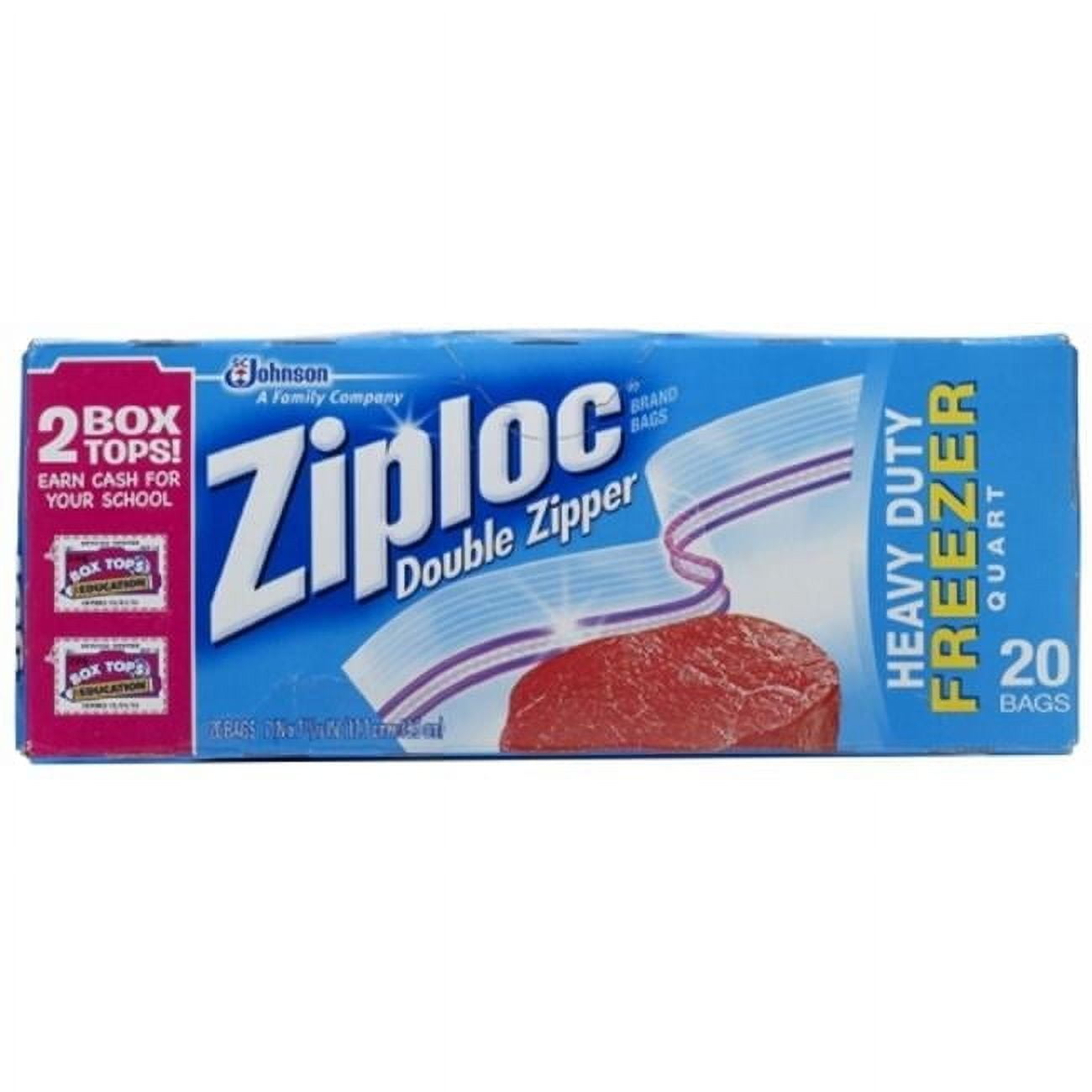 Johnson Wax 20 Count 1 Quart Freezer Bags - Walmart.com